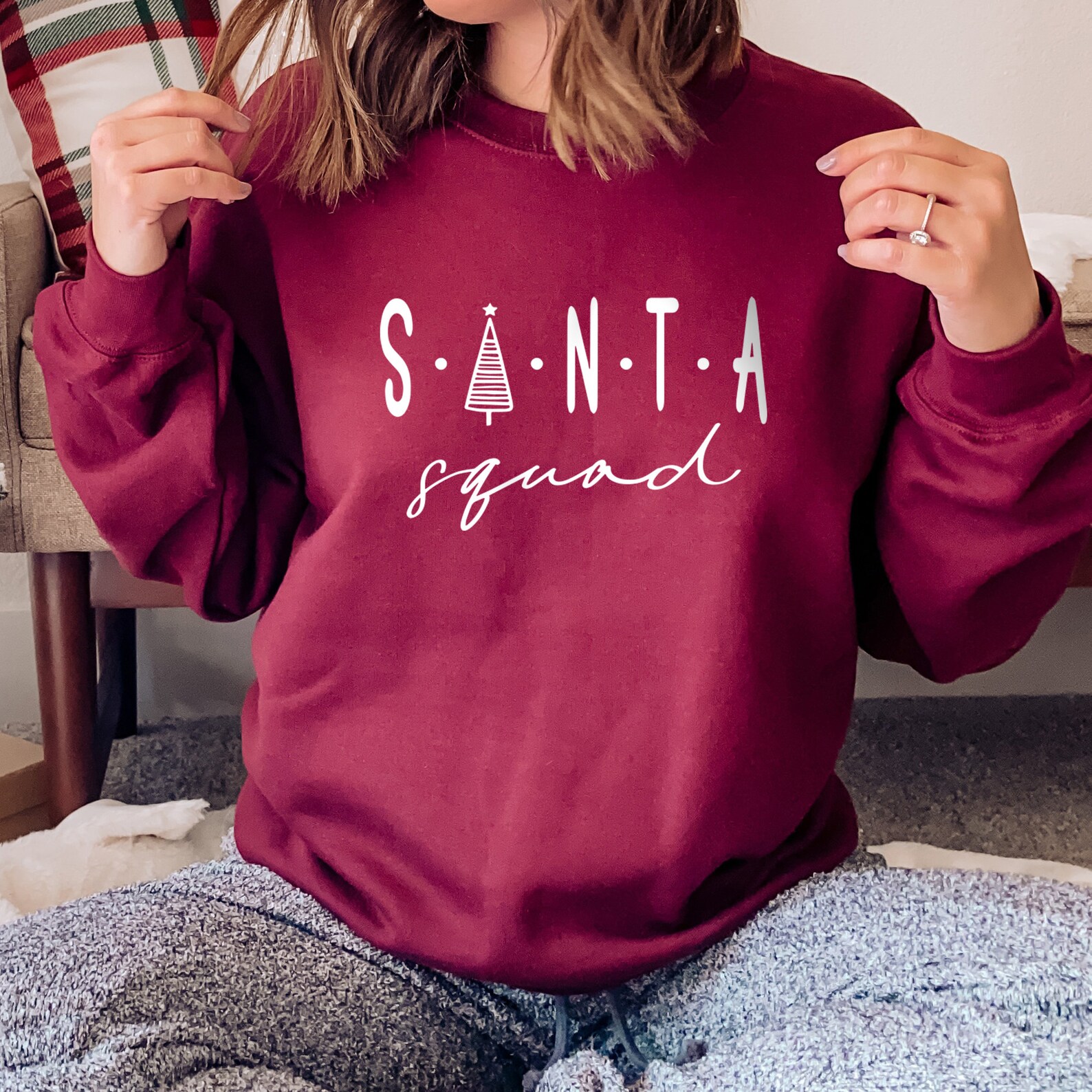 Santa Squad Sweatshirt, Christmas Squad Sweatshirt, Christmas Santa ...