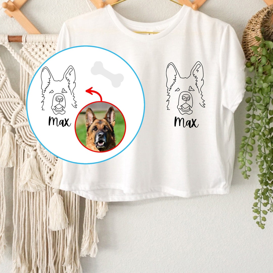 Custom Dog Face Crop, Dog Mom Crop, Dog Lover Crop, Personalized Dog ...