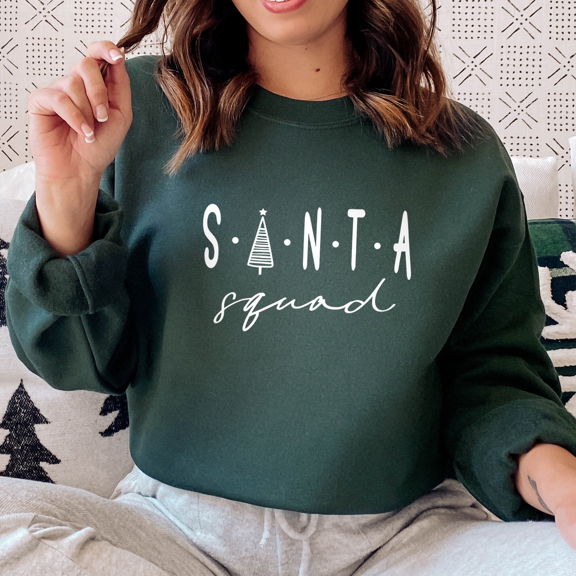 Santa Squad Sweatshirt, Christmas Squad Sweatshirt, Christmas Santa ...