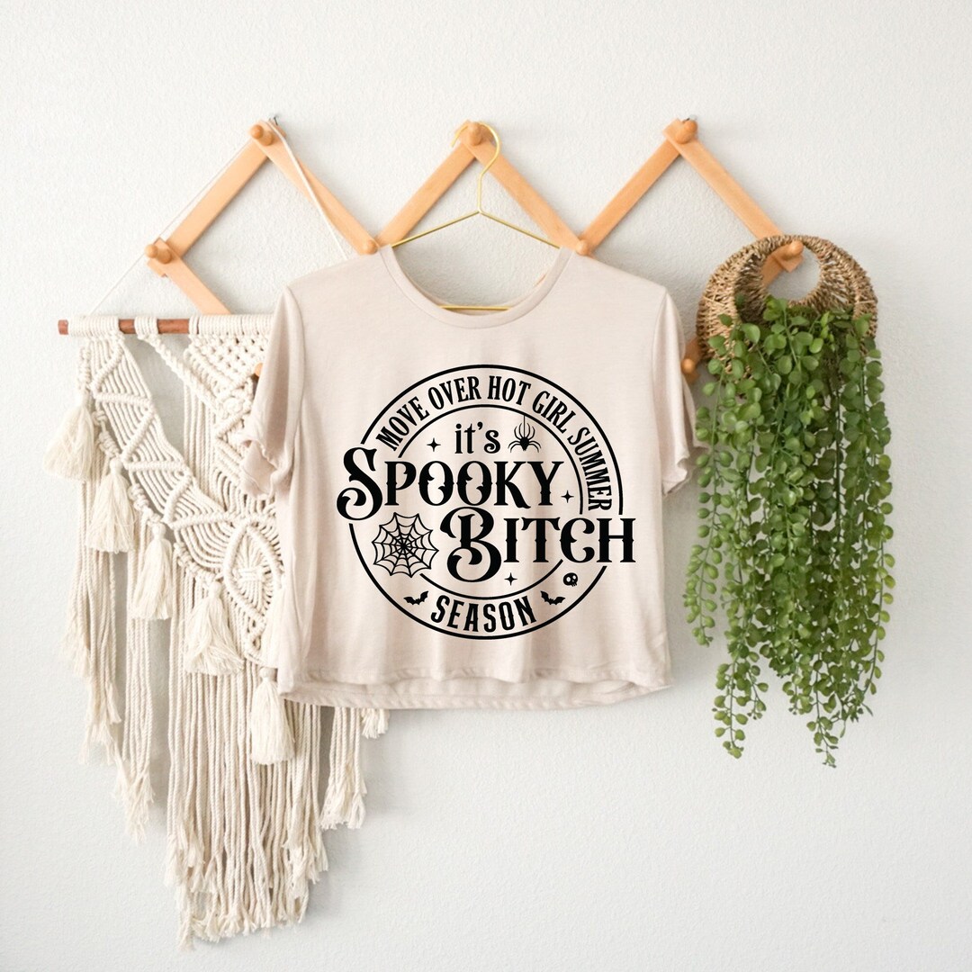 Spooky Bitch Season Crop Top, Happy Halloween Crop Top, Witch Crop Top ...