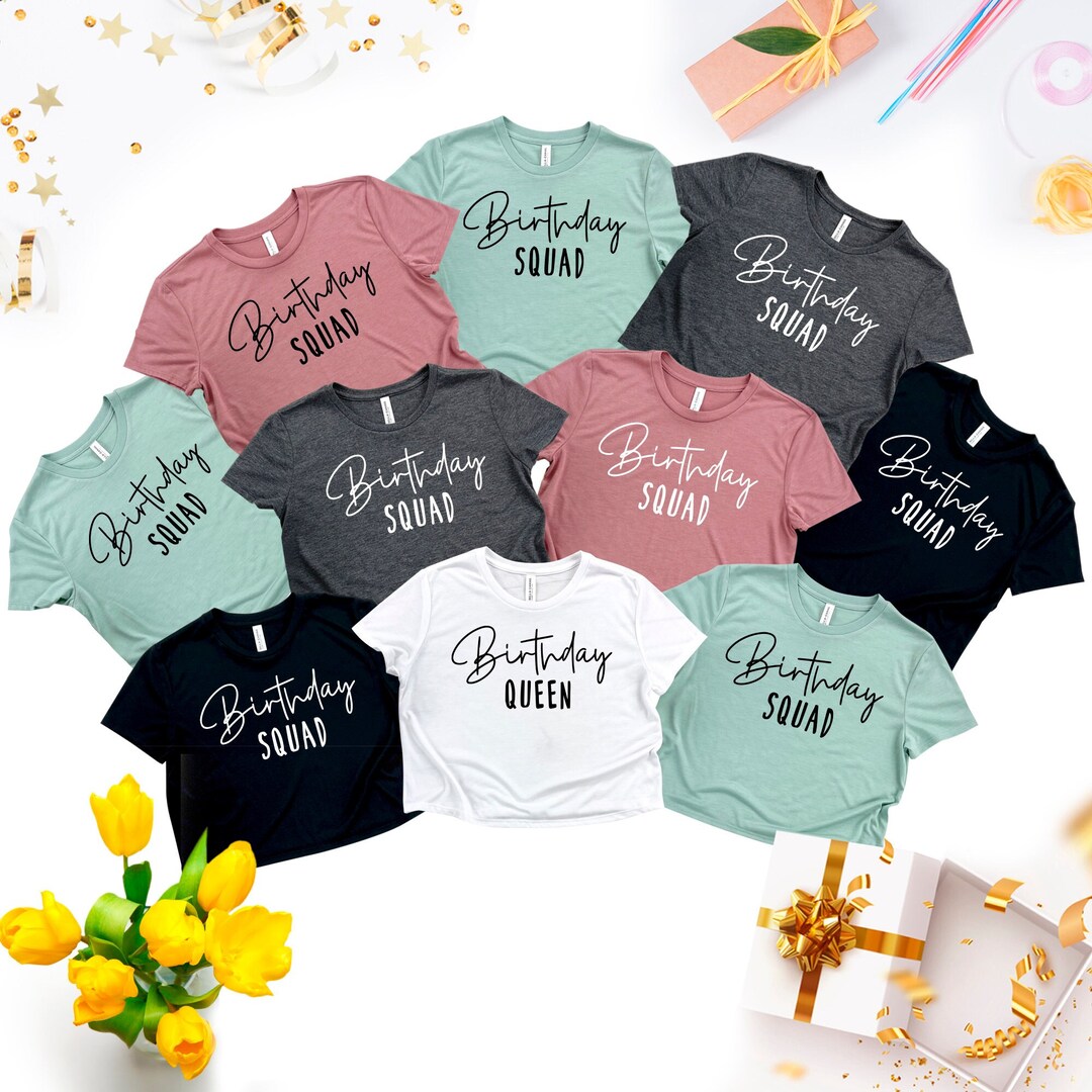 Birthday Group Crop Top, Birthday Party Crop Top, Birthday Squad Crop ...