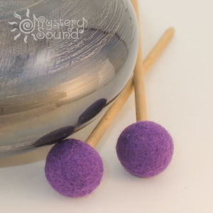 Tongue DRUM Mallets With Soft Balls of Natural Wool (felt Mallet) - Etsy