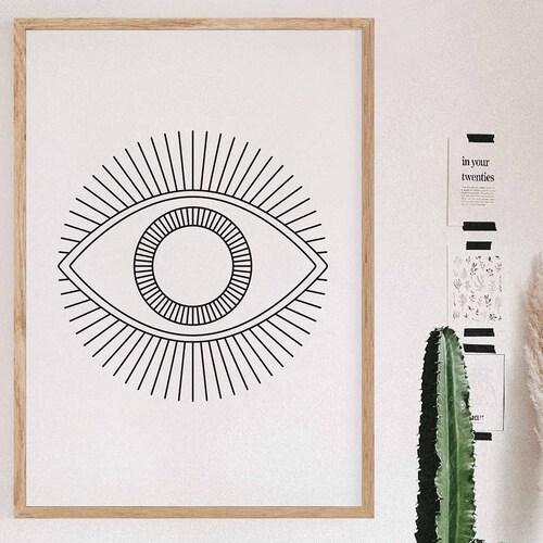 Line Drawing Eye Art Print Minimal Line Art Eye Poster - Etsy