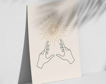 Black Line Hands Art Print Hands Line Art Feminine Hands Print Female ...