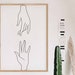Black Line Hands Art Print Hands Line Art Feminine Hands Print Female ...