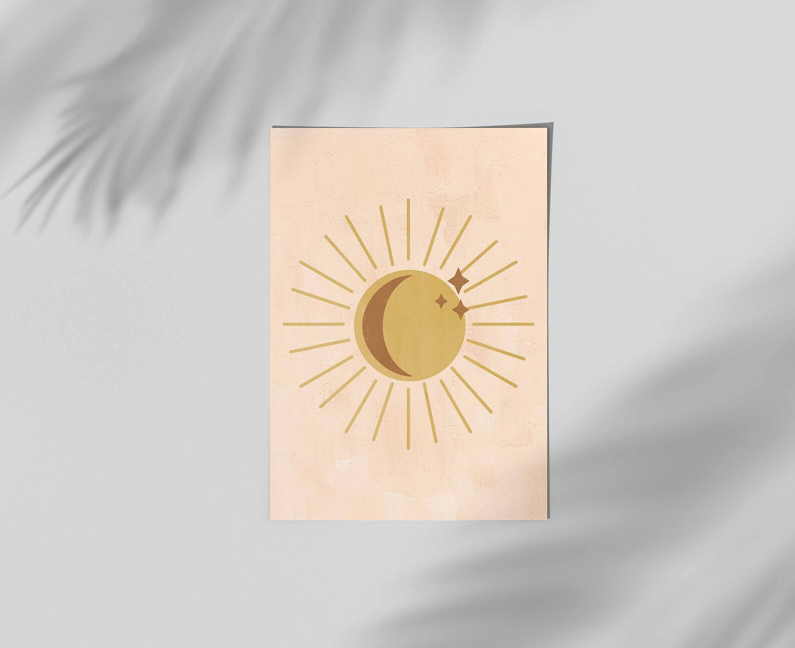 Crescent Moon Art Print Abstract Moon Wall Art Minimal | Etsy