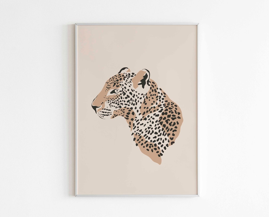 Cheetah Art Print Wild Animal Poster Animal Wall Art | Etsy