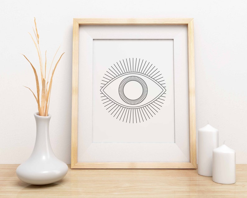 Line Drawing Eye Art Print Minimal Line Art Eye Poster Minimalist Black ...