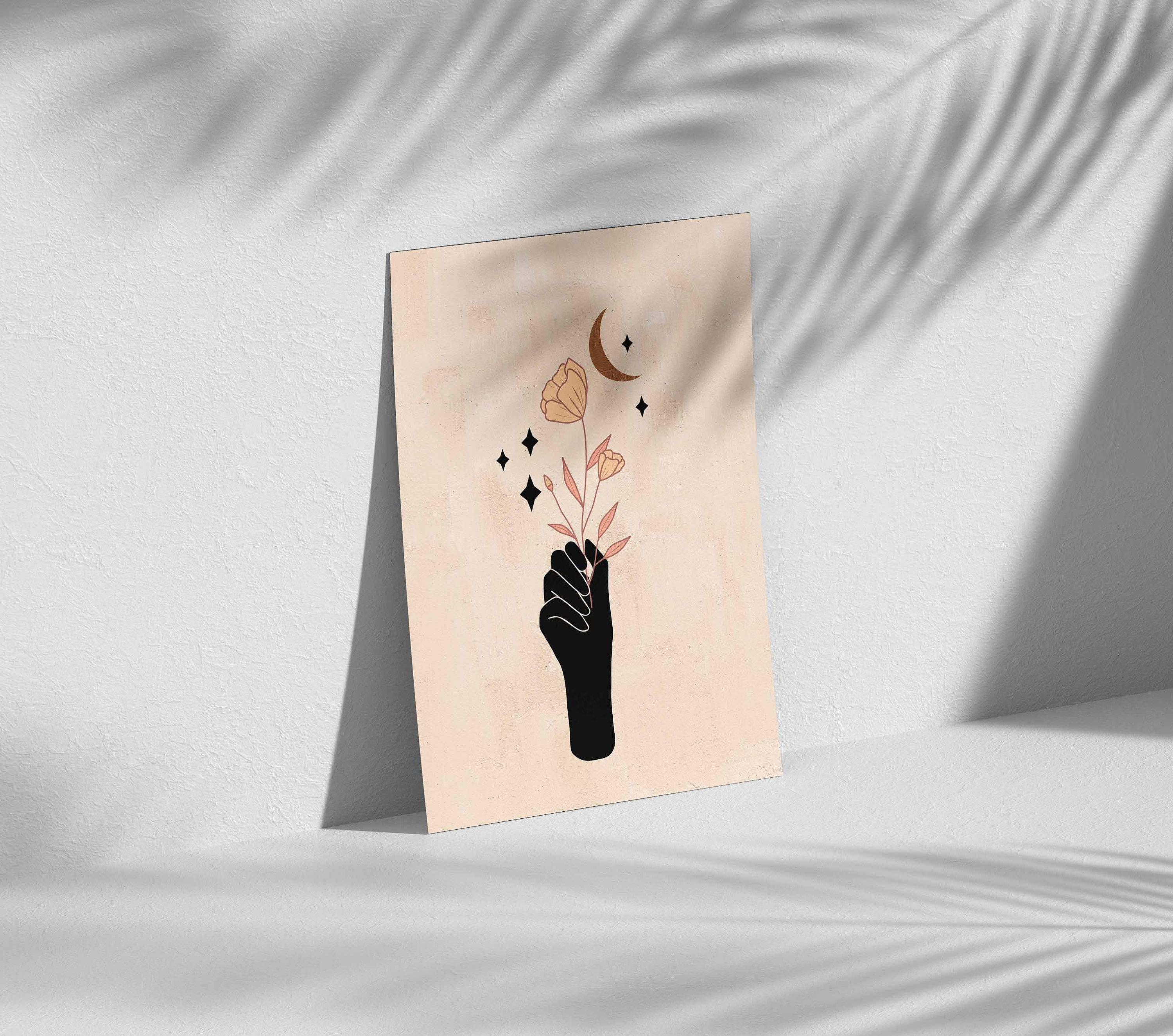 Flower Hand Art Print Line Drawing of Flowers Daisies - Etsy