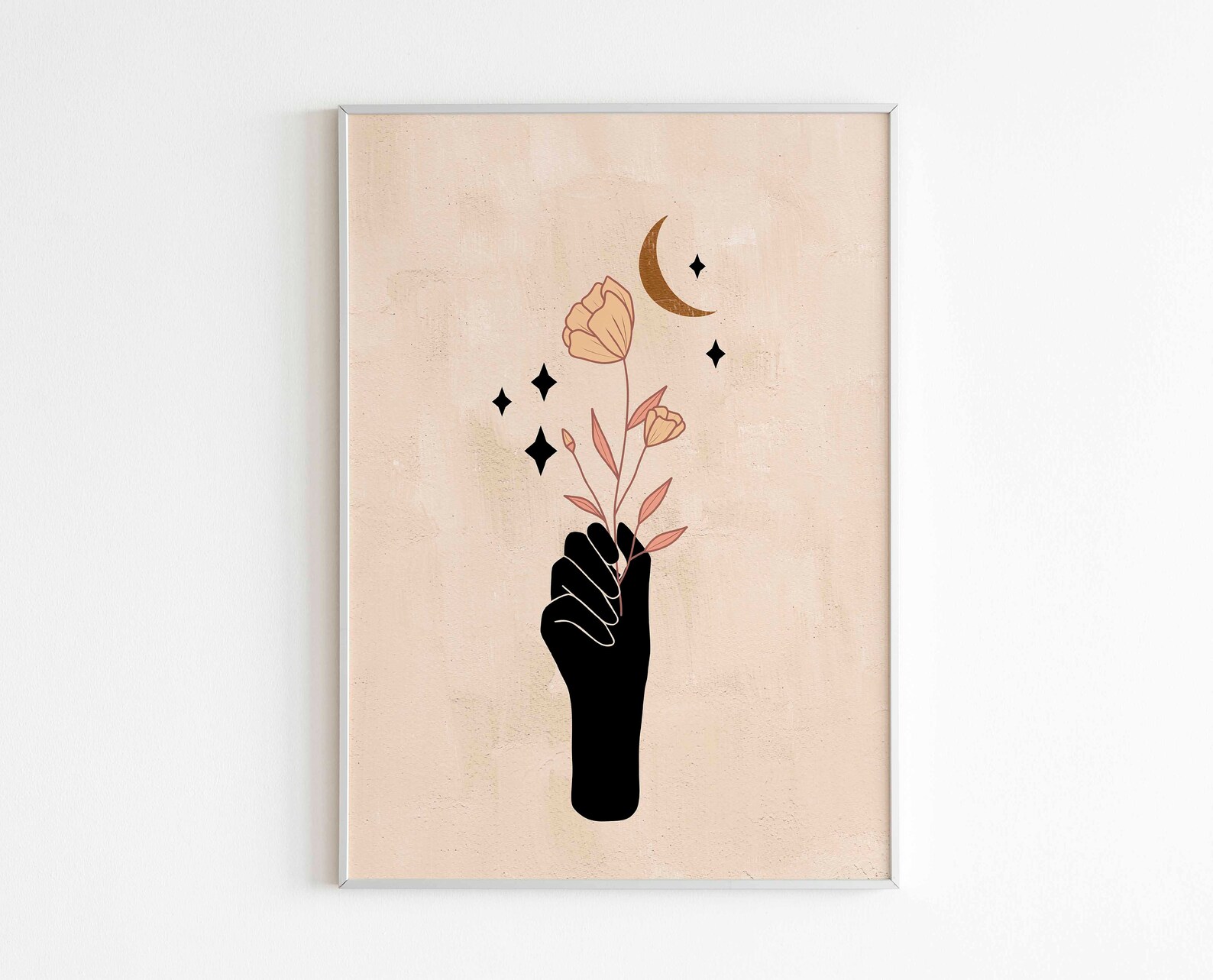 Flower Hand Art Print Line Drawing of Flowers Daisies - Etsy