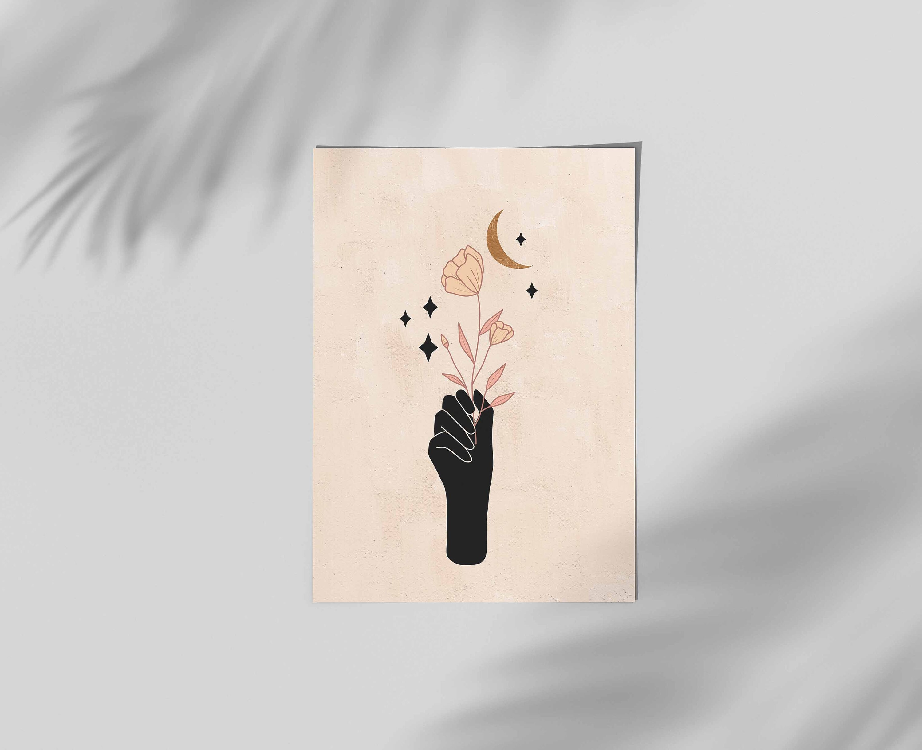 Flower Hand Art Print Line Drawing of Flowers Daisies - Etsy