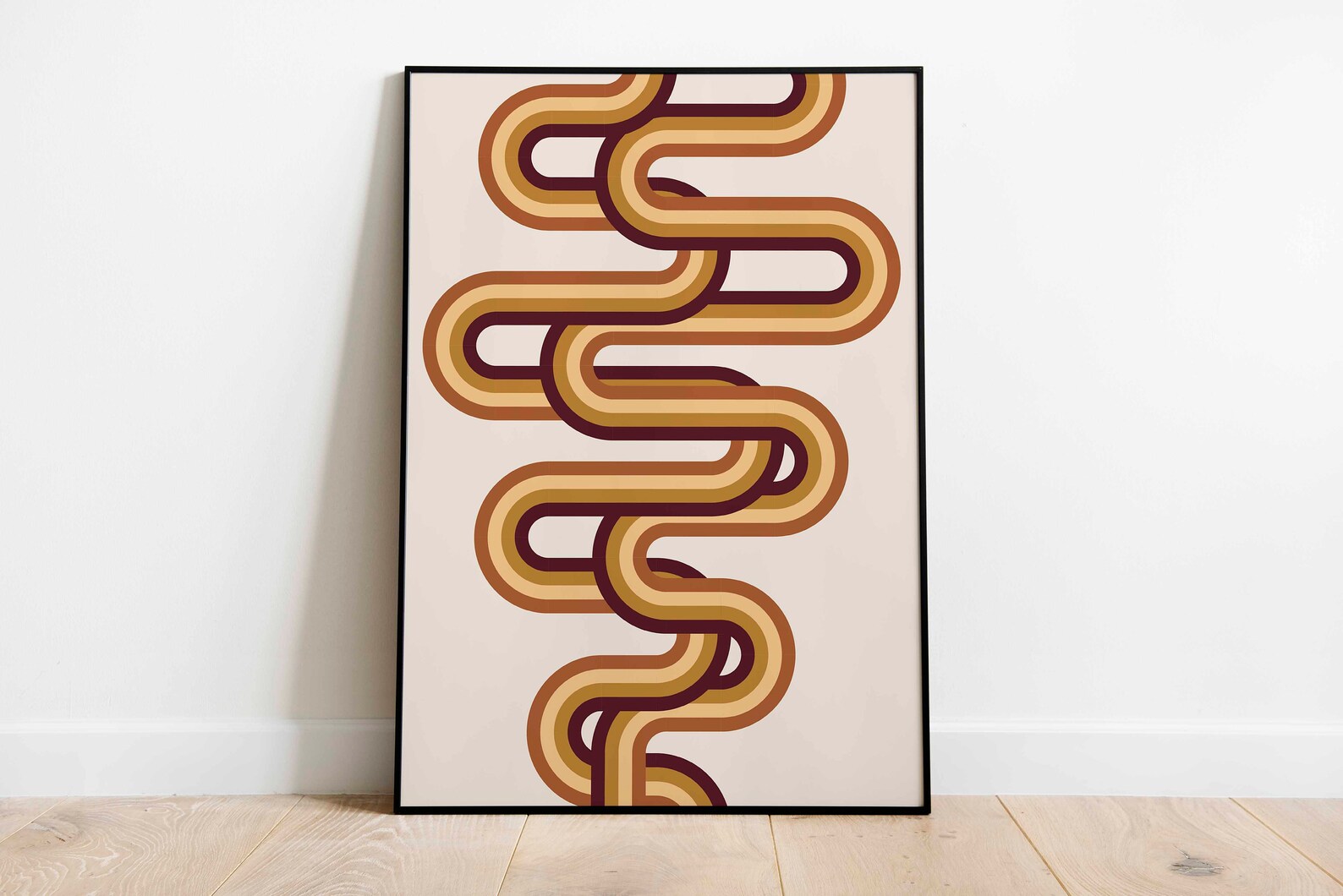 Retro Lines Art Print 70s Line Pattern Wall Art 1970s - Etsy