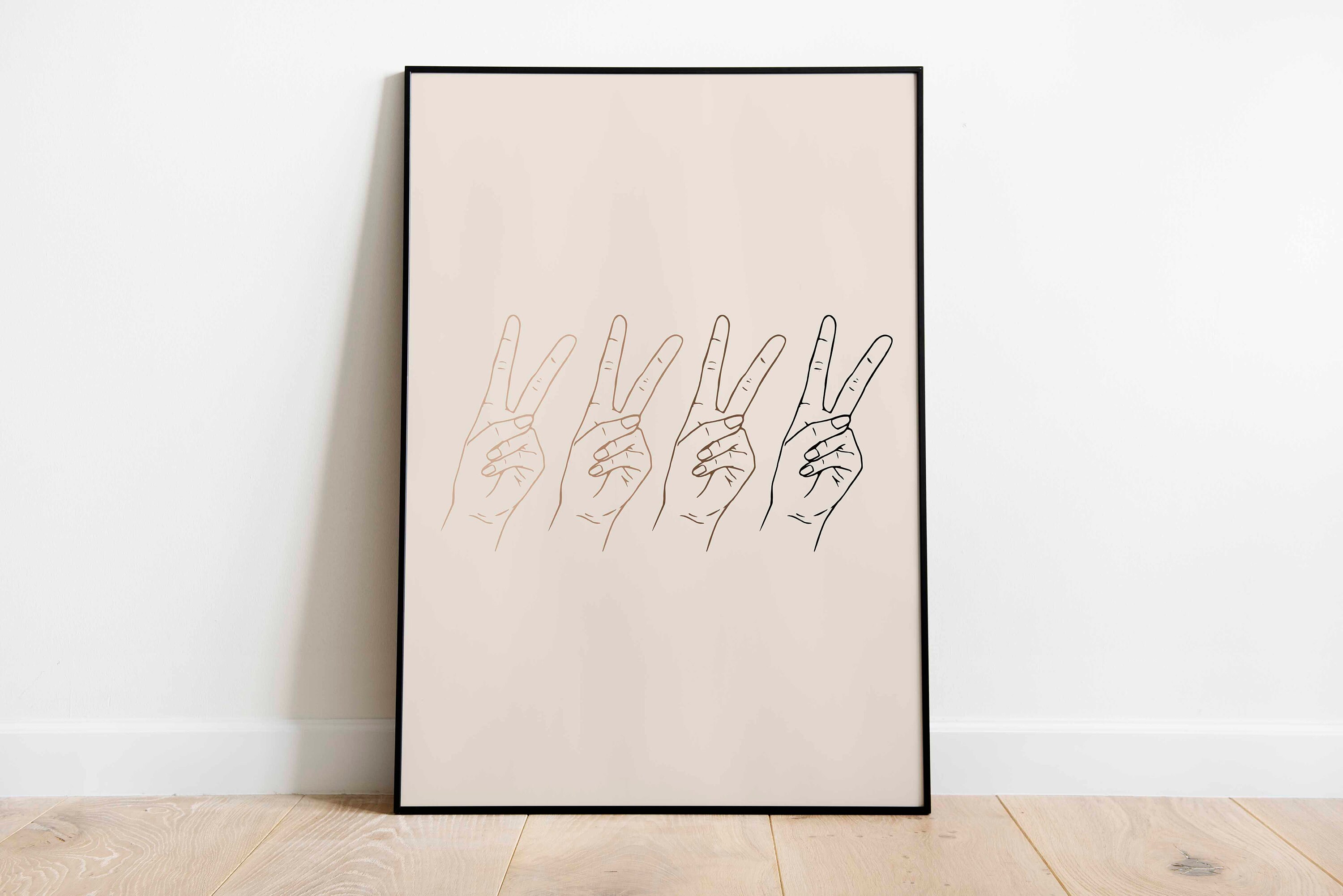 Peace Sign Fine Line Print Black Lives Matter Print Peace - Etsy