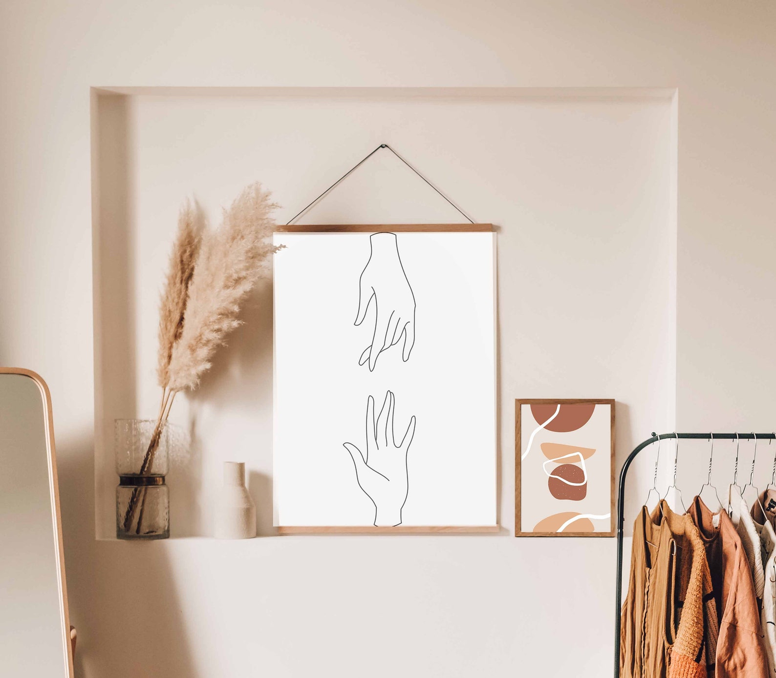 Black Line Hands Art Print Hands Line Art Feminine Hands - Etsy