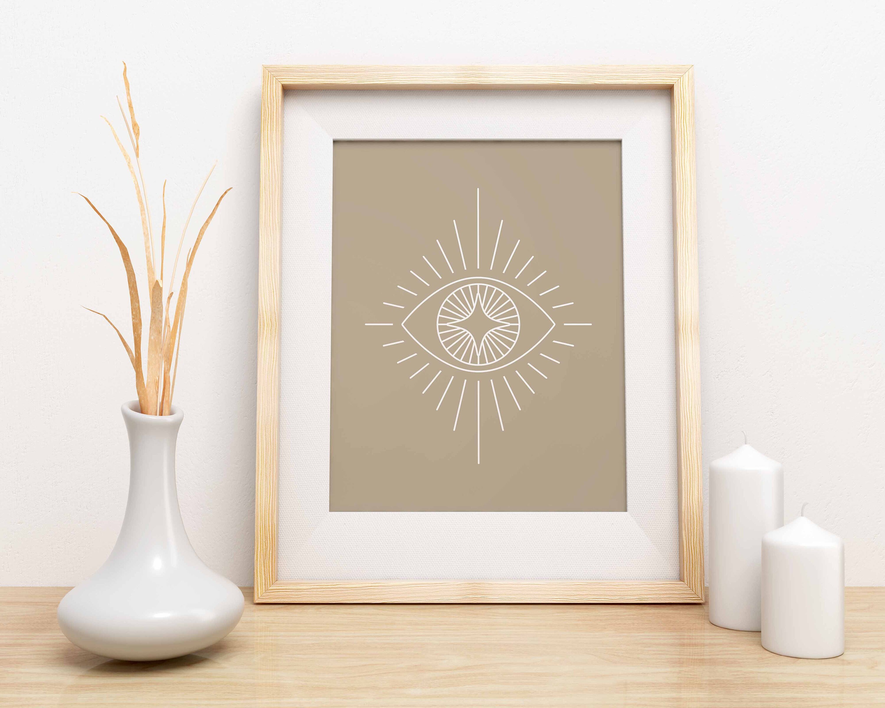 Eye Art Print | Minimal Line Art Eye Poster | Eyelash Eye Wall Art ...