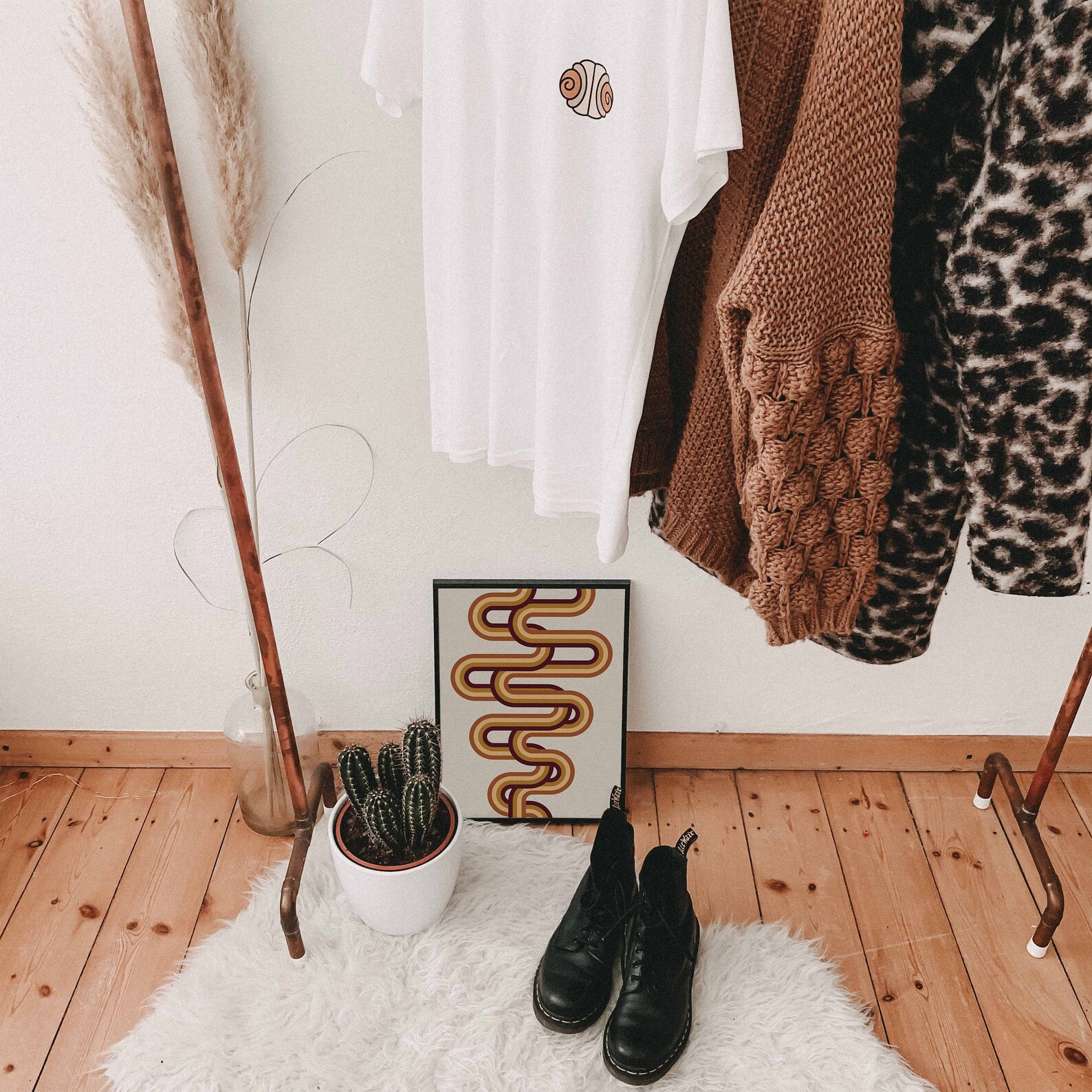 Retro Lines Art Print 70s Line Pattern Wall Art 1970s - Etsy