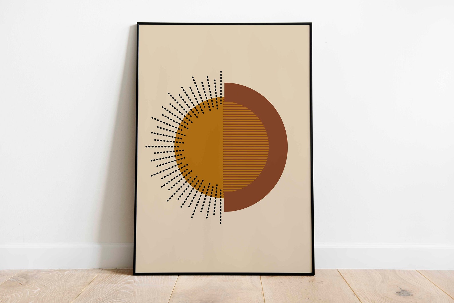 Large Sun Art Print Abstract Sun Wall Art Sun Rays Circle | Etsy