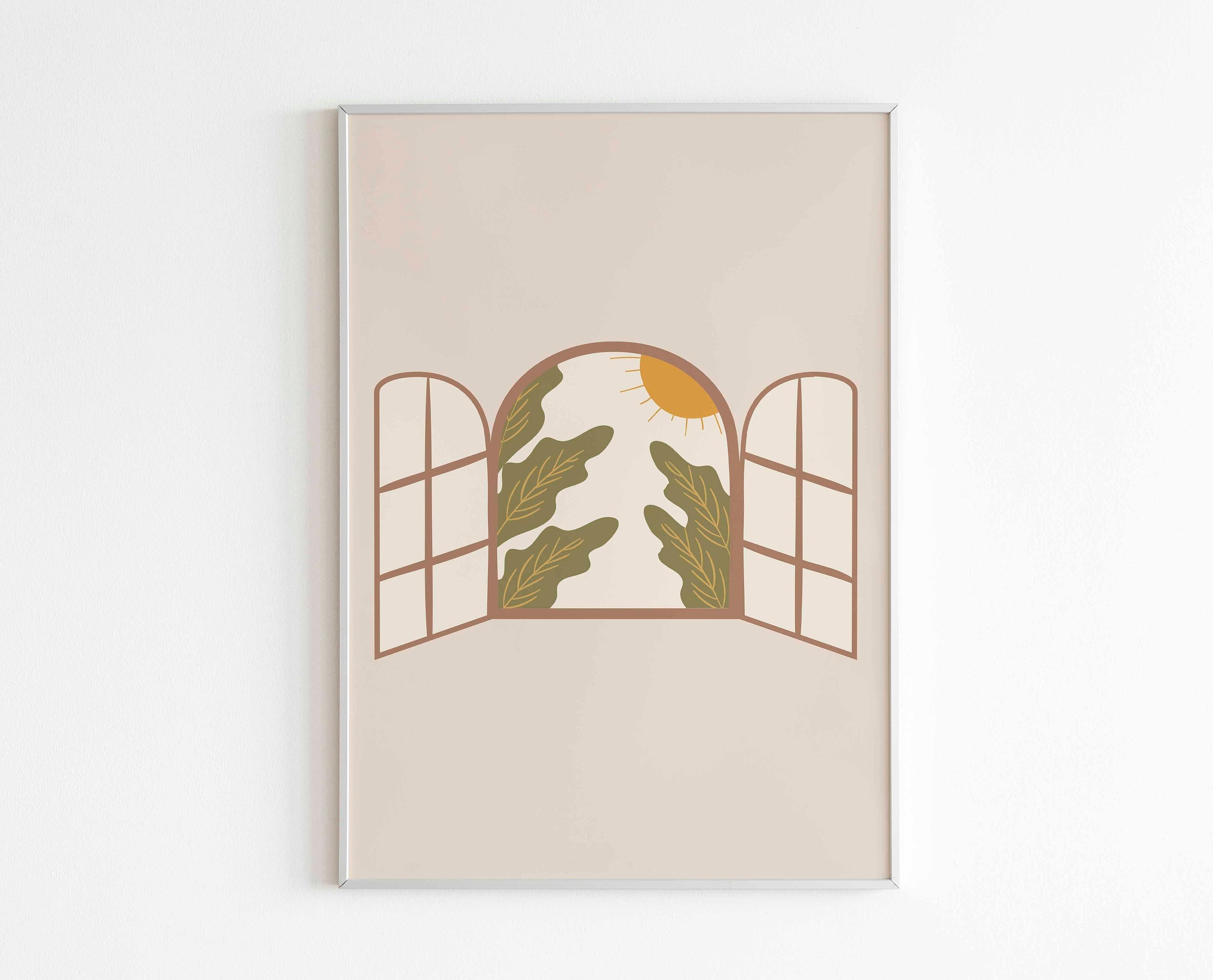 Floral Window Art Window to Nature Art Tropical Window - Etsy