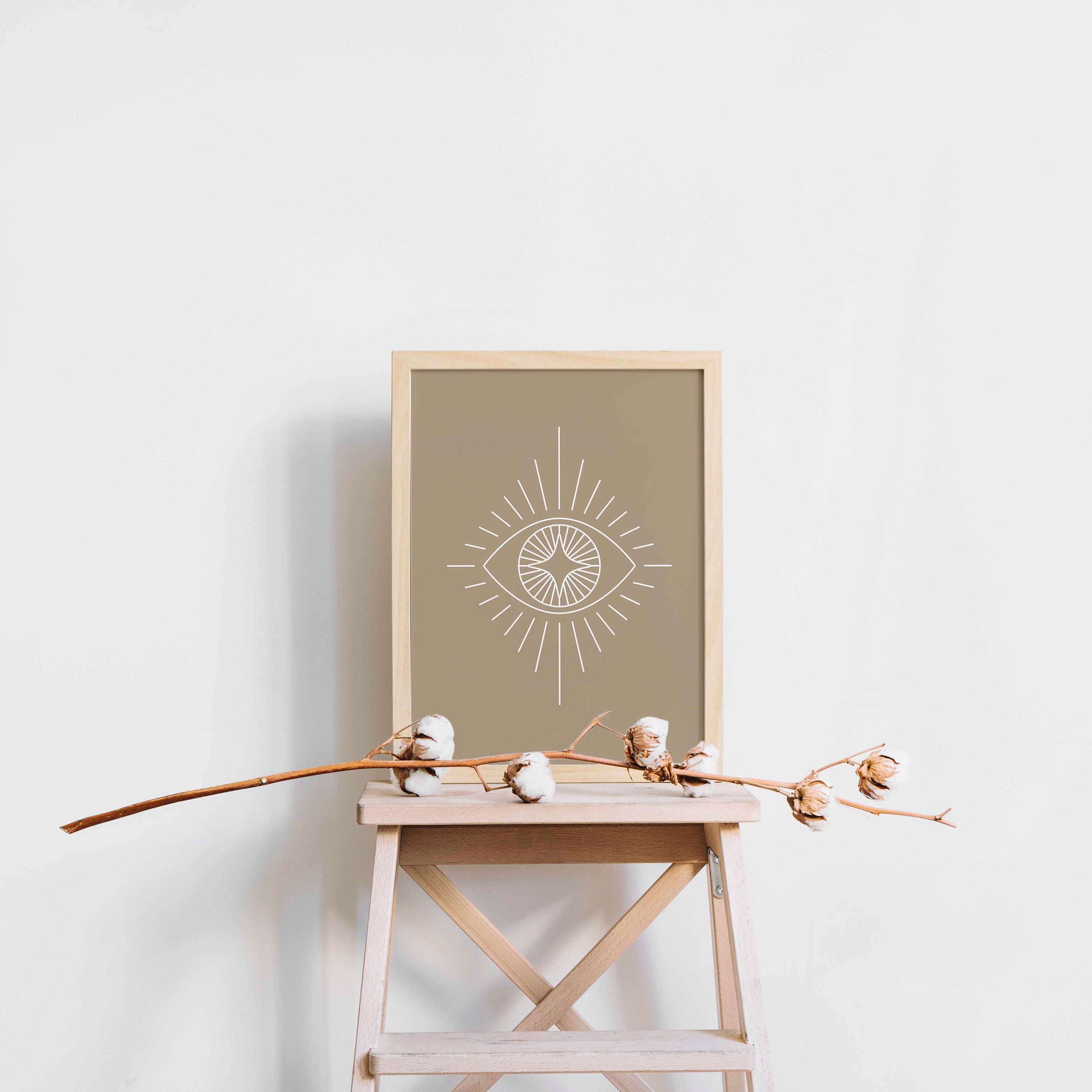 Eye Art Print | Minimal Line Art Eye Poster | Eyelash Eye Wall Art ...