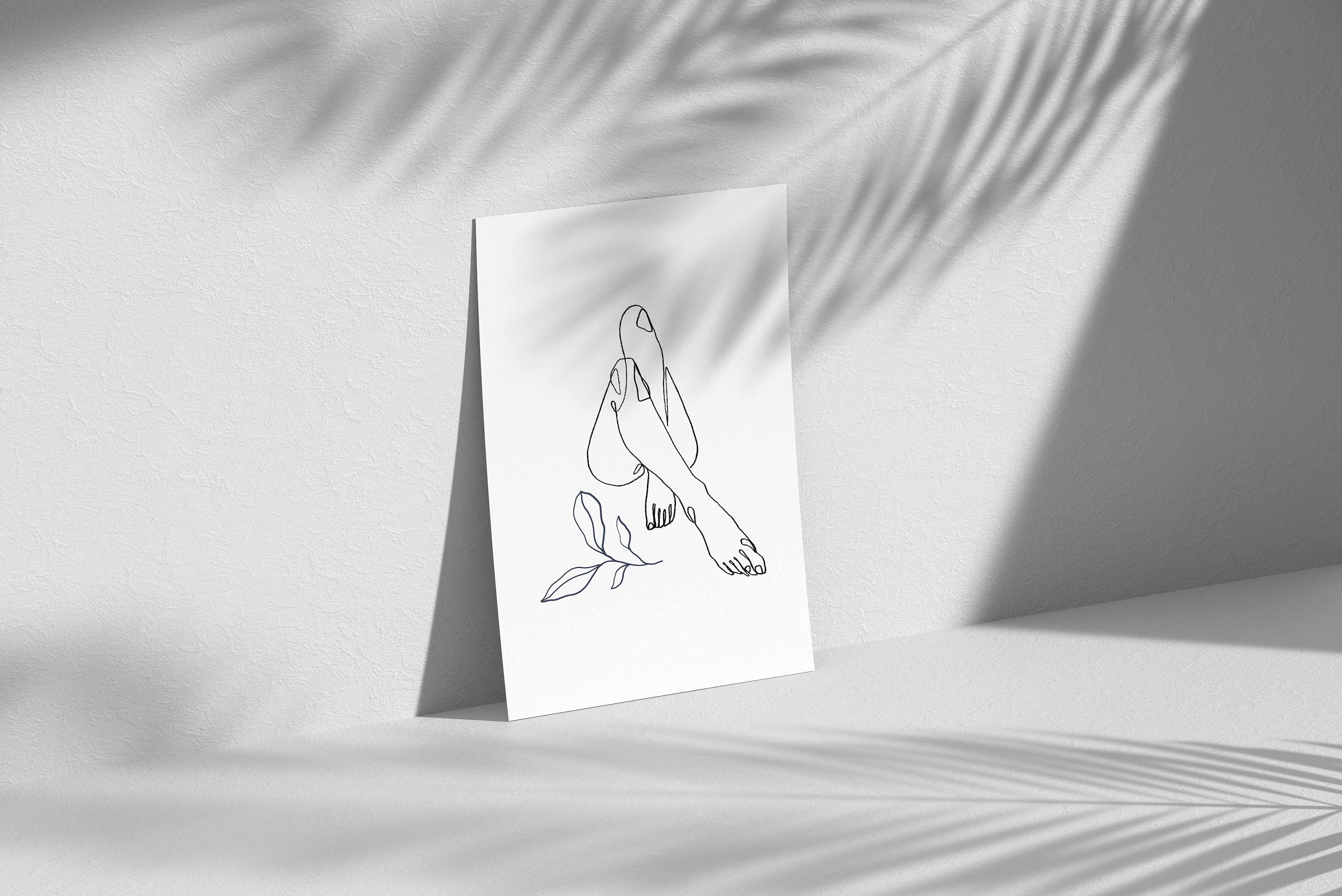 Legs Line Drawing Art Print Woman Body Illustration - Etsy