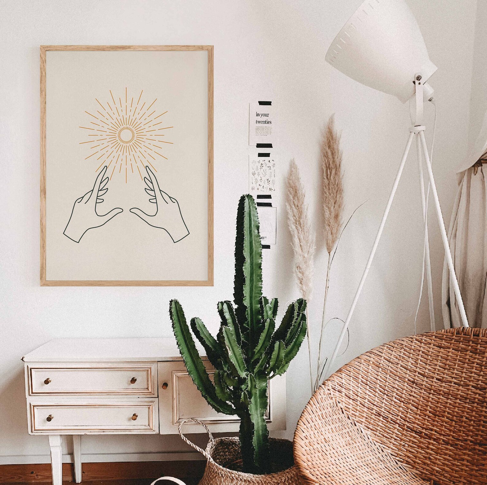 Black Line Hands Art Print | Hands Line Art | Feminine Hands Print ...