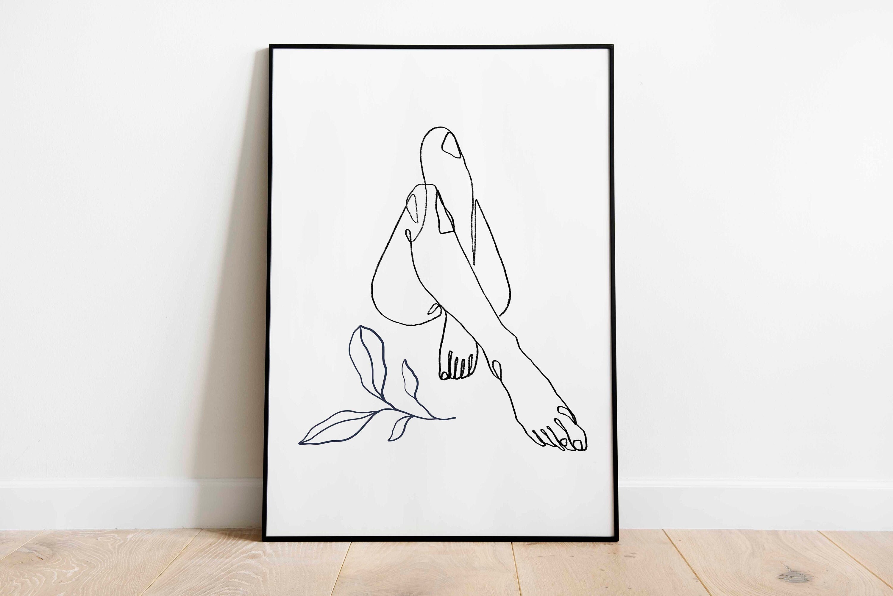 Legs Line Drawing Art Print Woman Body Illustration - Etsy