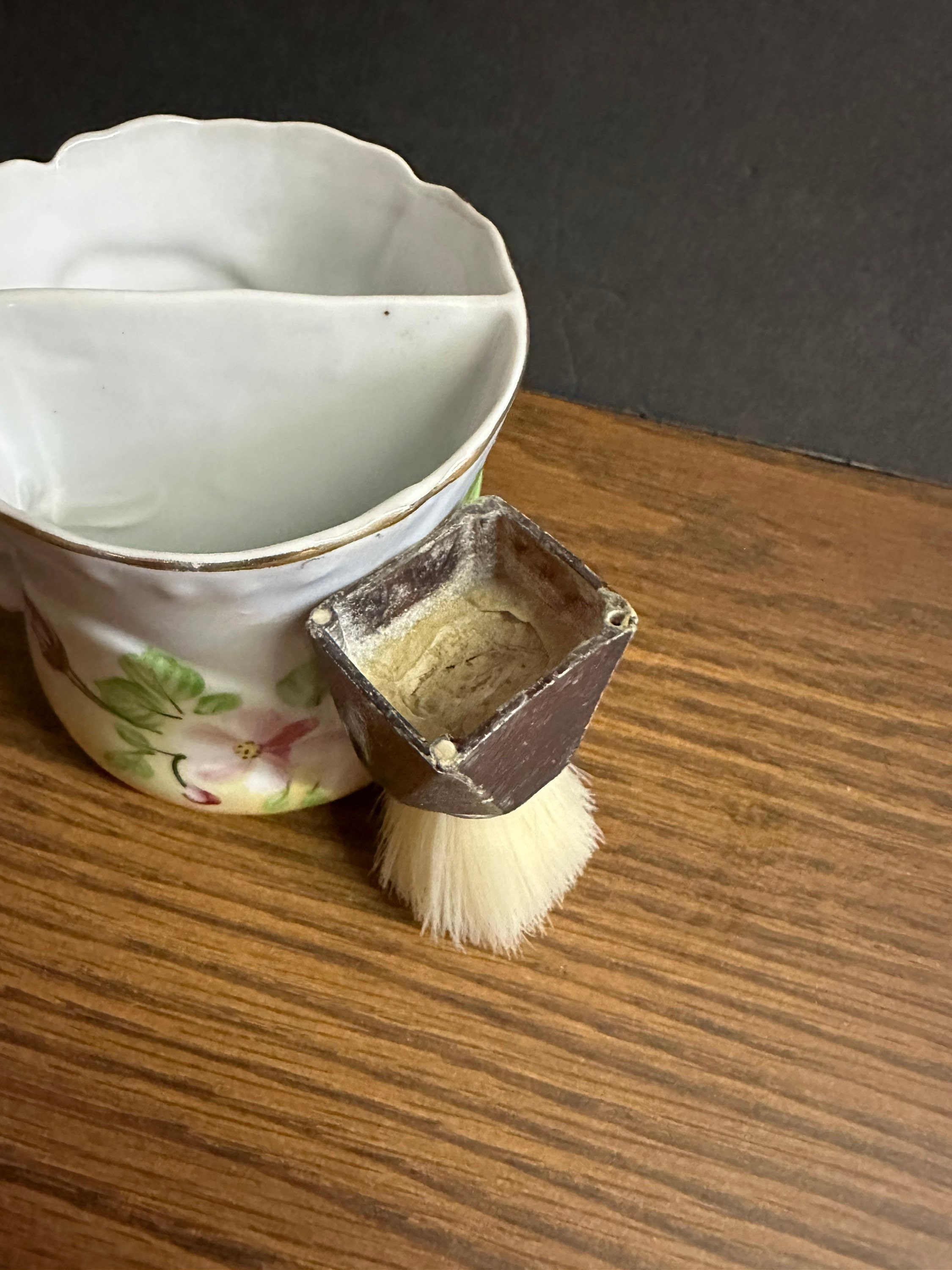 Vintage Shaving Mug With Brush Marked Hand Painted Nippon - Etsy