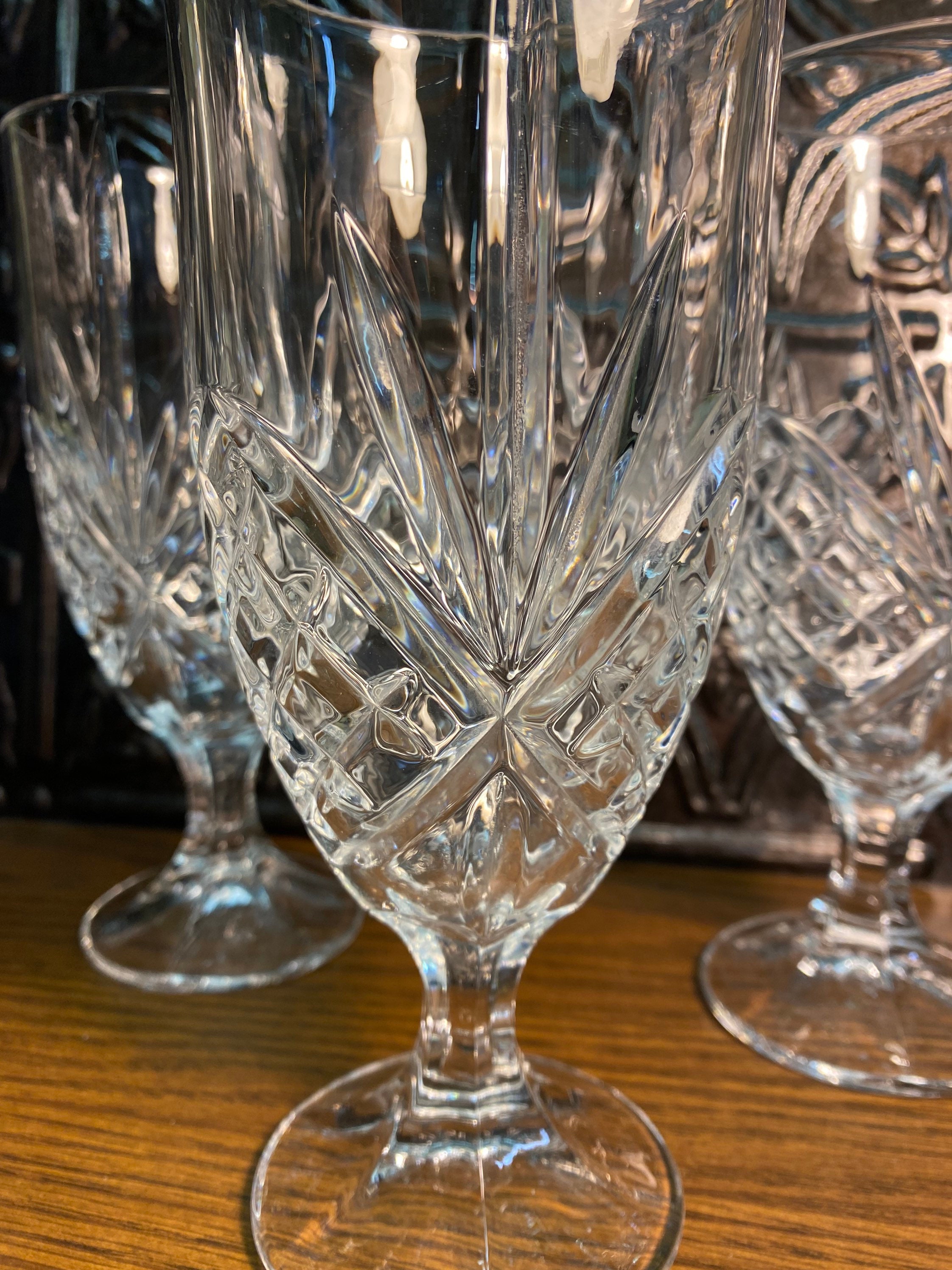 Gorham Crystal Tall Water Goblets/ Wine Glasses Set of 4 | Etsy