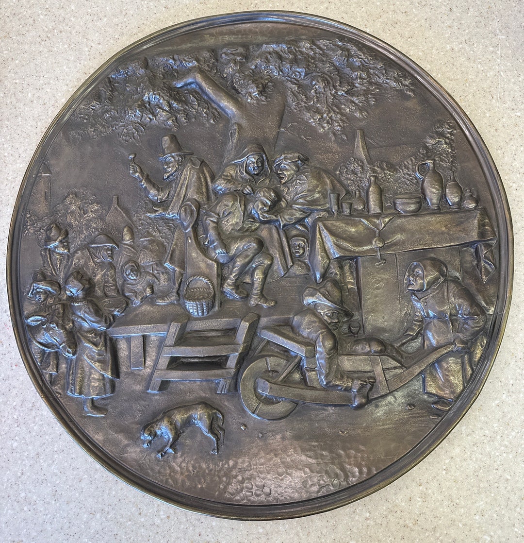 Medieval Embossed Medallion Metal Wall Art Home Decor Made in Belgium ...