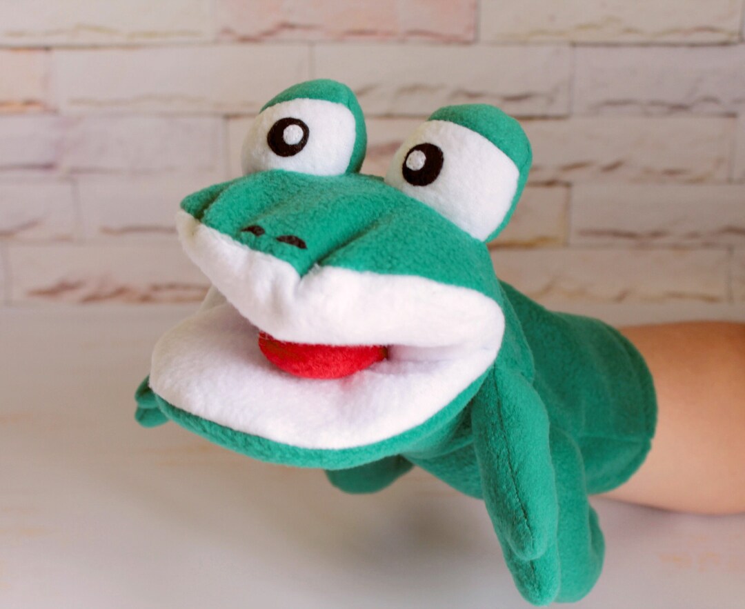 Frog Hand Puppet With Movable Mouth Gifts for Kids Glove Puppet for ...