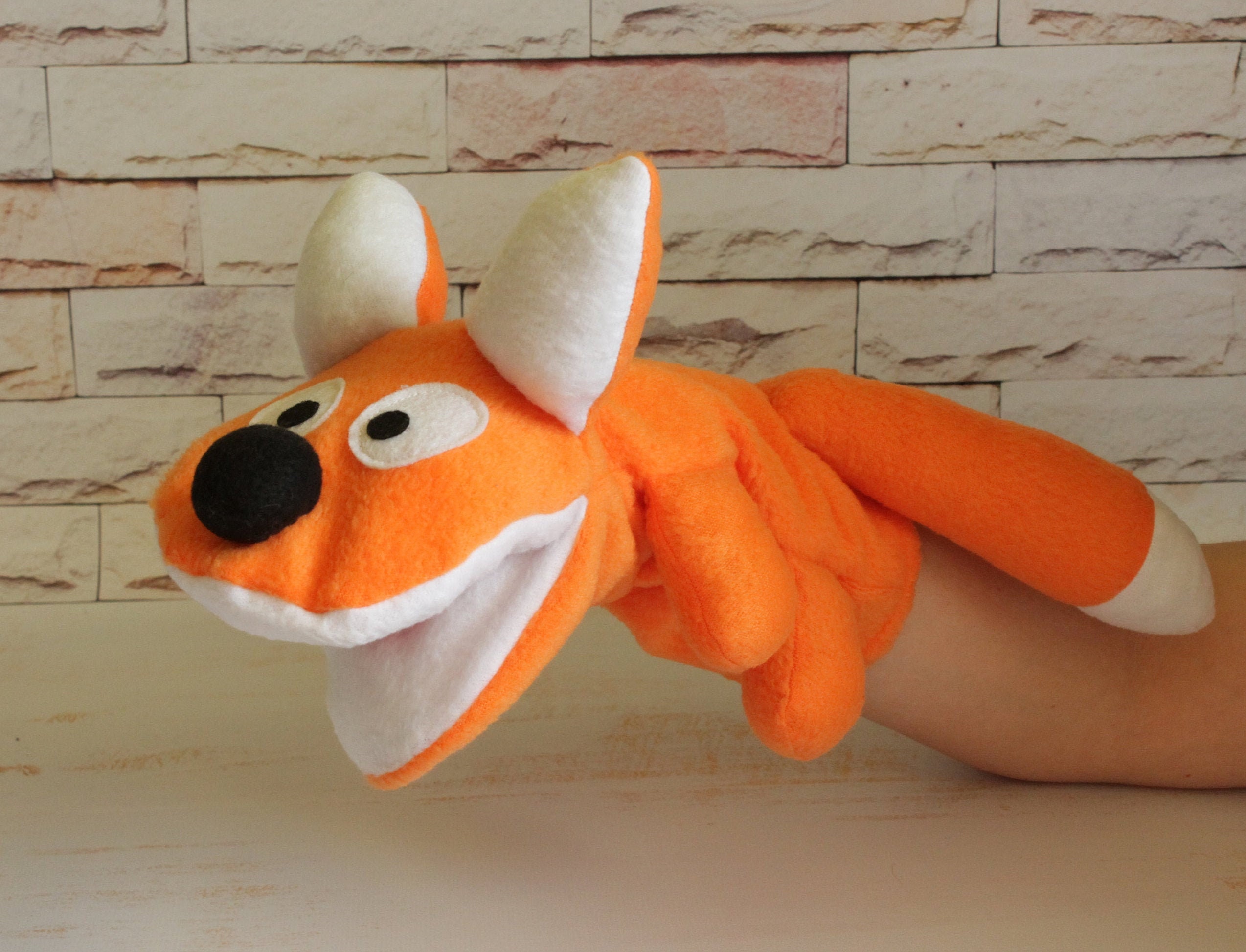 fox-hand-puppet-for-kids-social-skills-movable-mouth-teaching-etsy