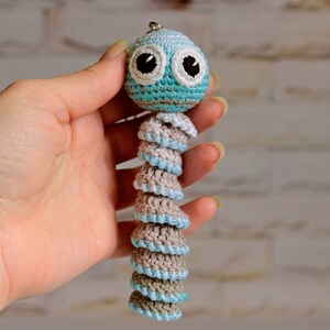 Crochet Cute Worry Worm Anxiety Toy Worm Stress Toy Worry Pet ADHD Help ...