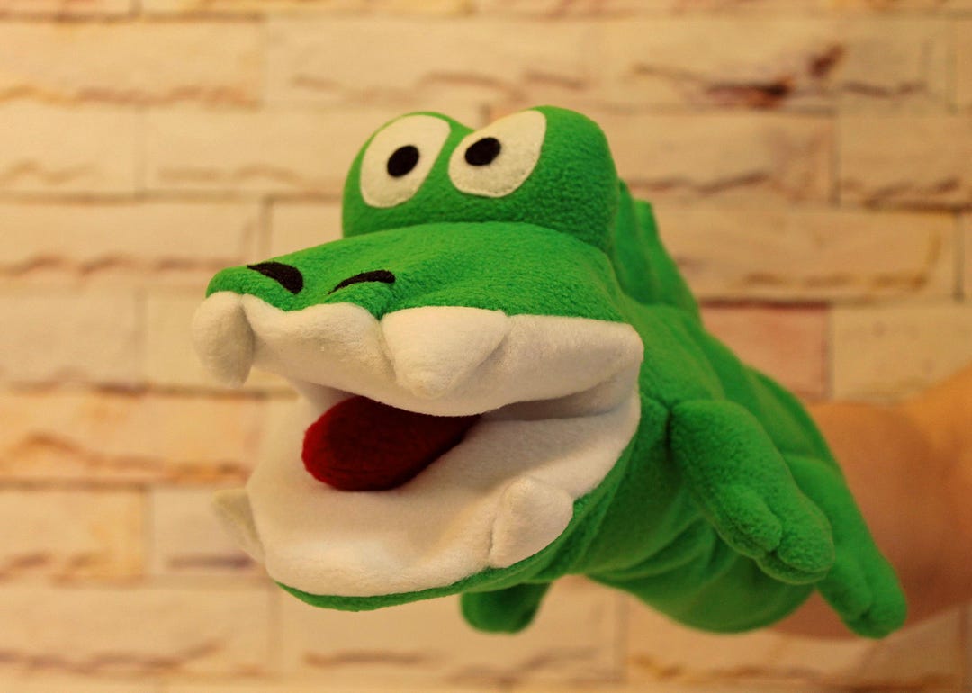 Crocodile Hand Puppet With Movable Mouth for Children Alligator Glove ...