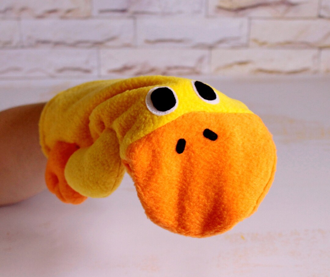 Glove Duck Hand Puppet With Movable Mouth Gifts for Kids Bird Full Body ...