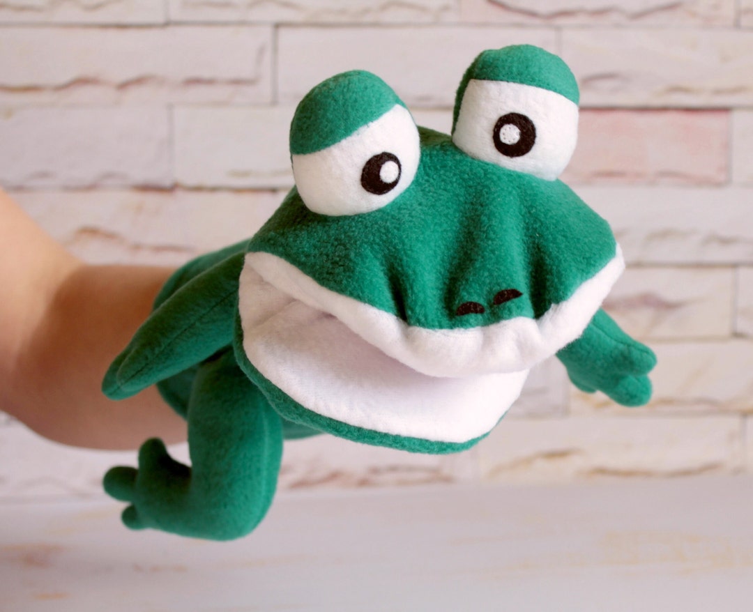 Frog Hand Puppet With Movable Mouth Glove Puppet for Tales Full Body ...