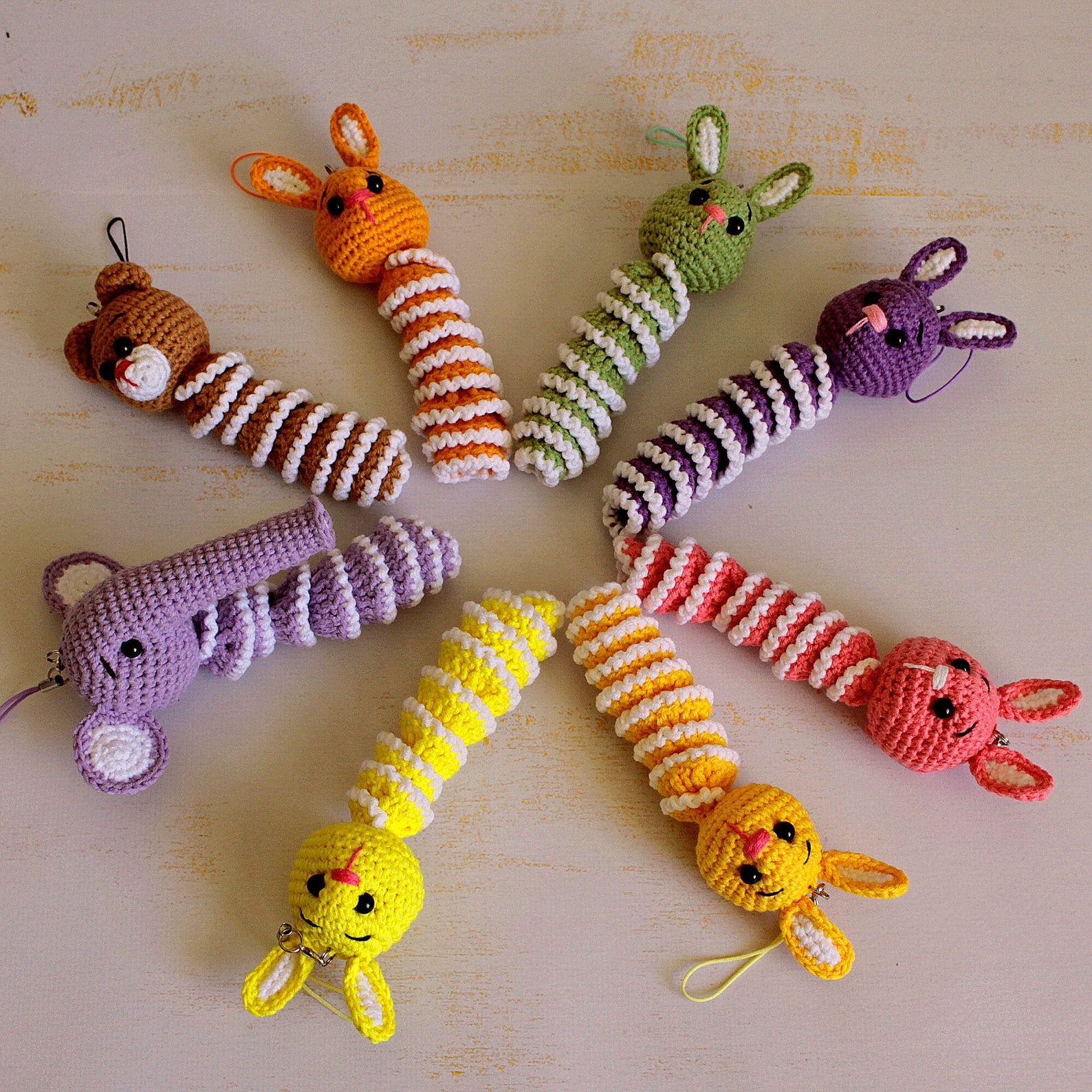 Crochet Worry Pet: Rabbit, Elephant, Bear / ADHD Help Toys - Etsy