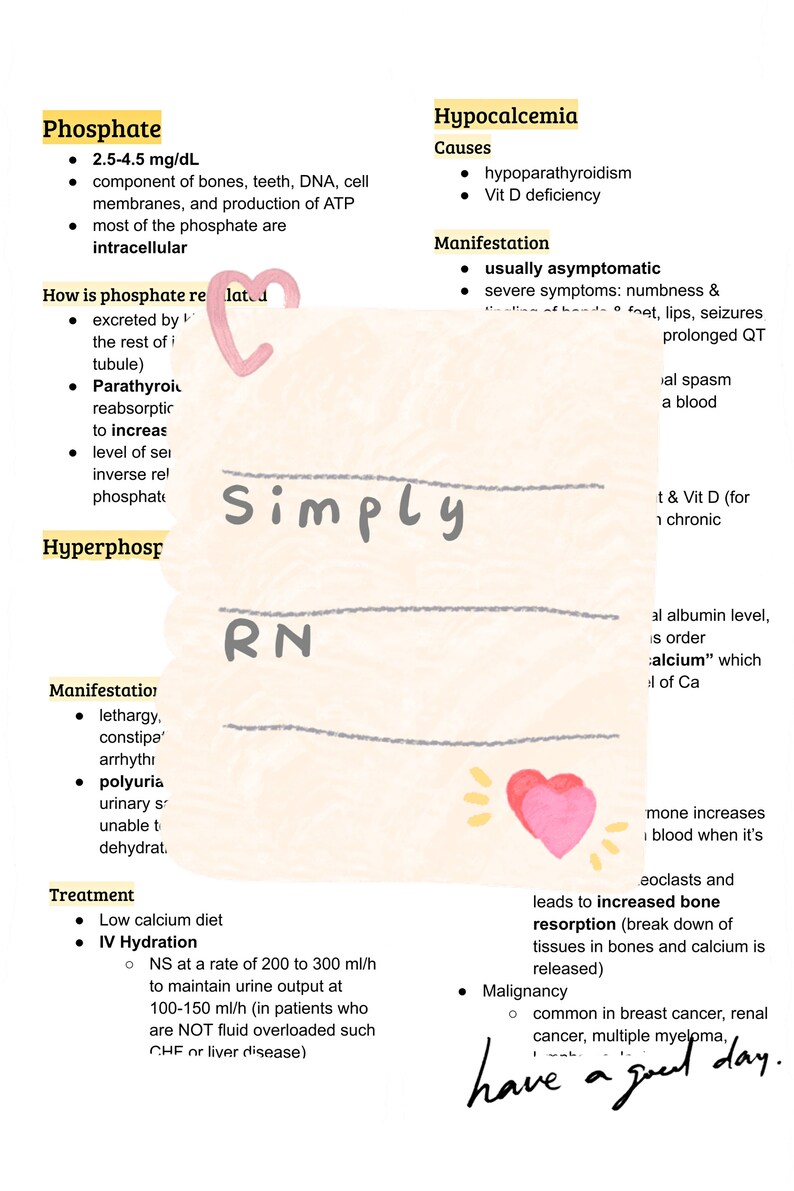 Electrolyte Imbalance Nursing Study Guide Notes With Detailed ... Electrolyte Imbalance Nursing Study Guide Notes With Detailed ...