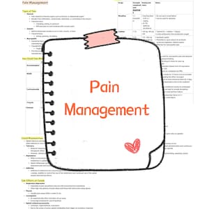 Pain Management, Nursing Notes, Tips, Study Guides - Etsy