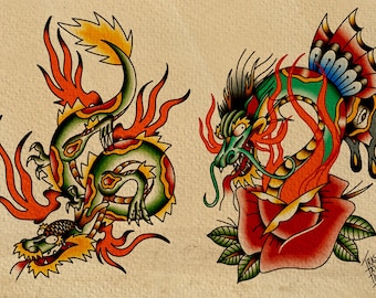 Sailor Jerry Dragon Tattoo