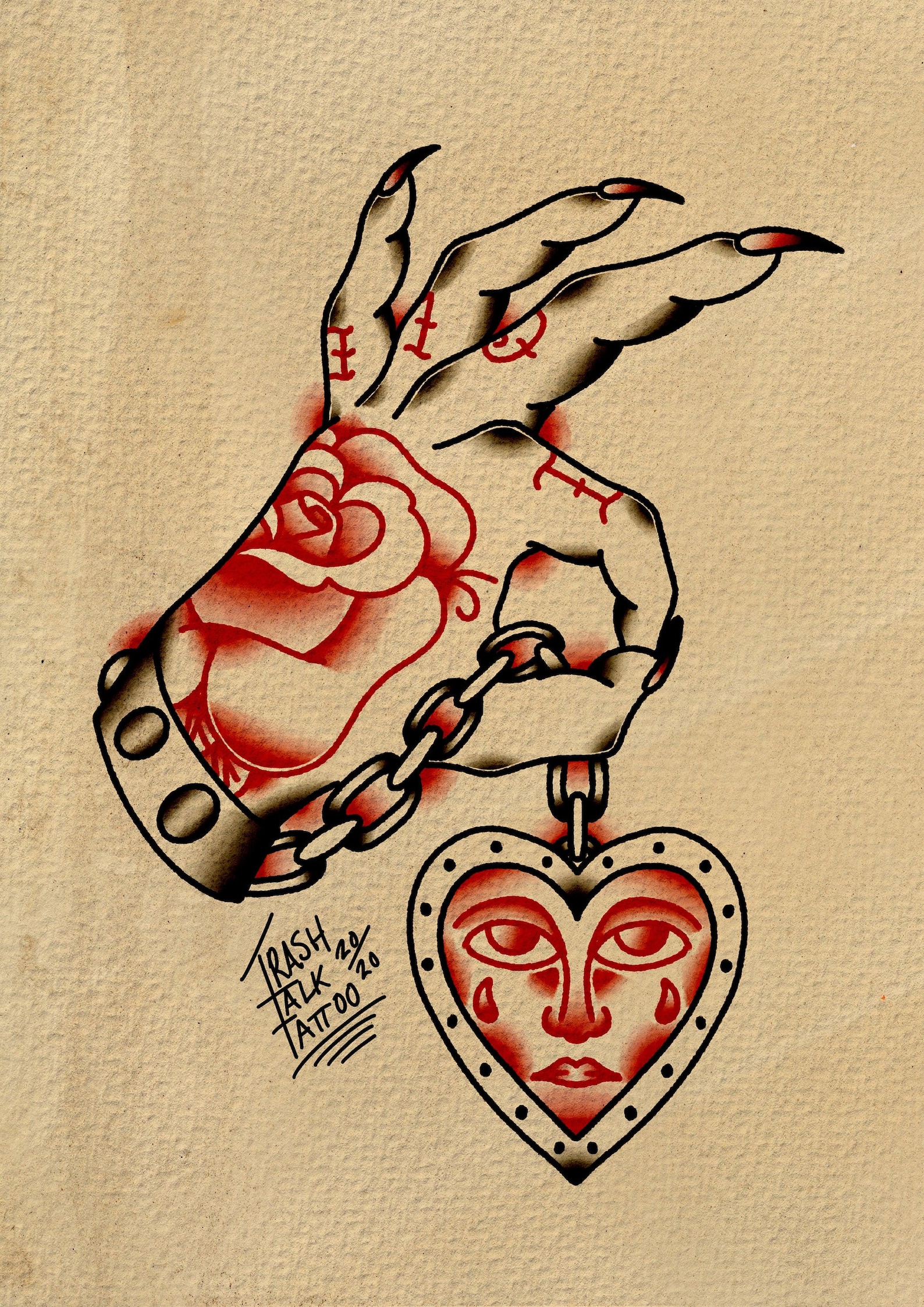 Traditional Hand Locket Flash Sheet Print. - Etsy UK