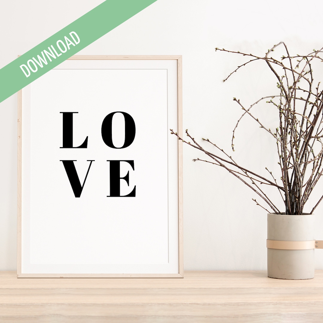 A4 Love Poster – Love – Love Poster – Gift – Wedding – Wedding Gift ...