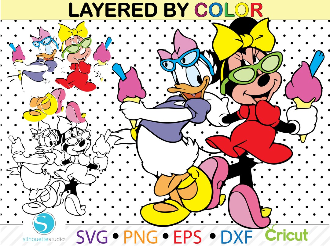 Minnie Mouse Svg,dxf Cut File,daisy Duck Svg, Minnie Laugh Svg,svg ...