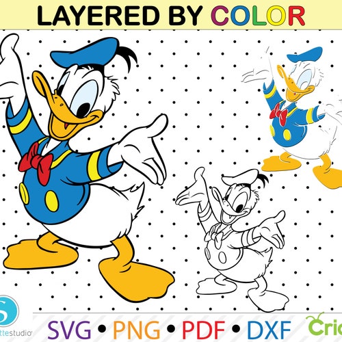 Donald Duck Svg Donald Duck Clipart Donald Duck Head - Etsy Australia