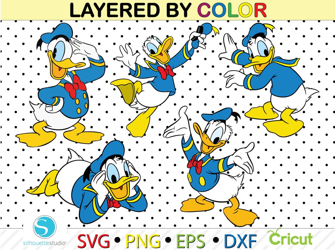Donald Bundle Svg Donald Duck Svg Donald Duck Clipart Png - Etsy