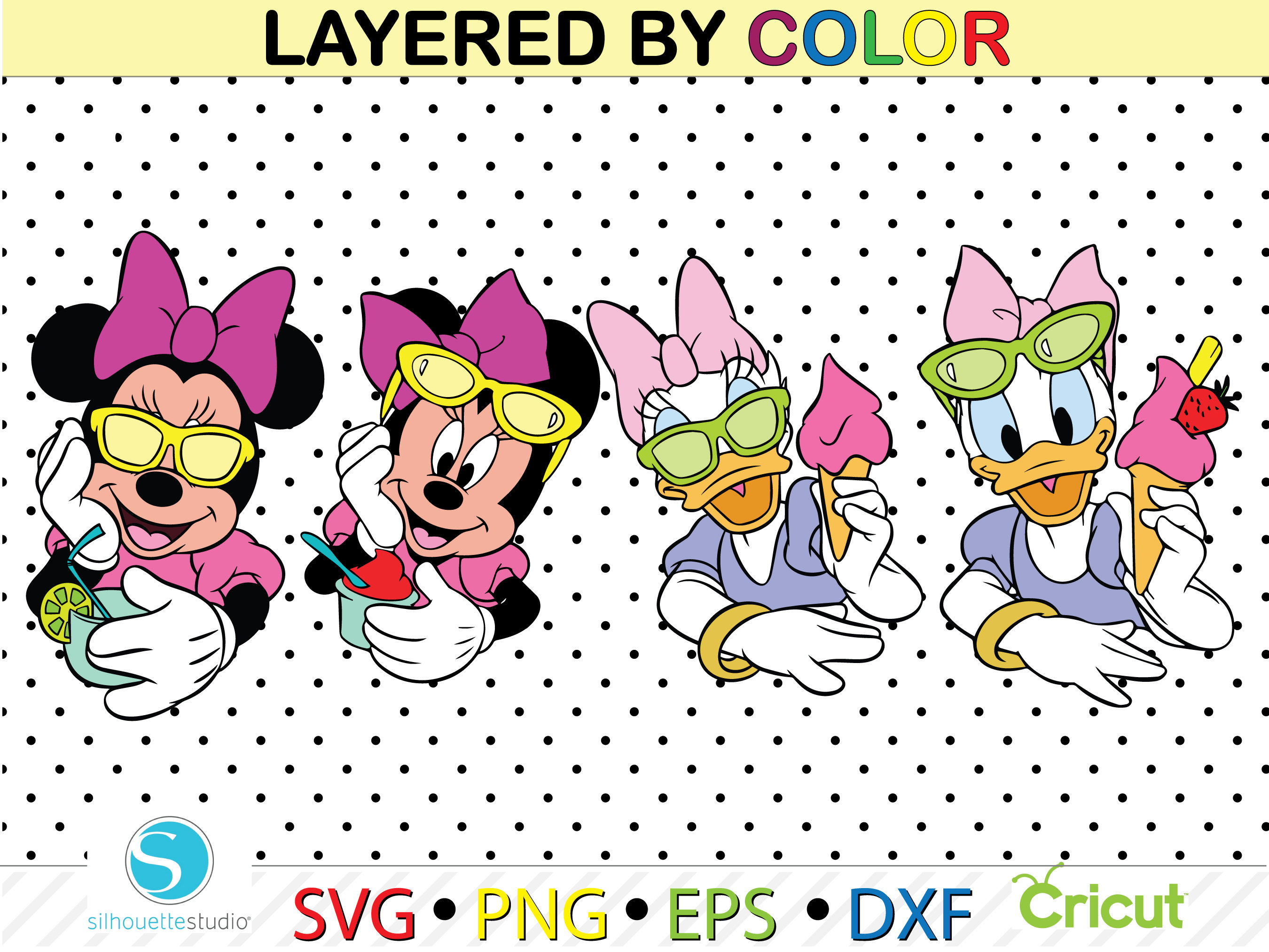 Minnie Mouse Svg Daisy Duck Svg Svg for Cricut Layered by - Etsy Hong Kong