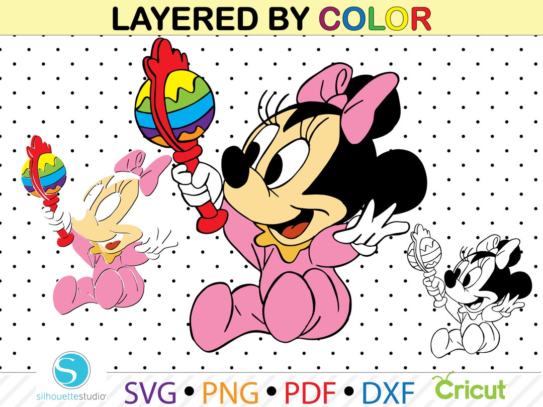 Baby Minnie Mouse Svg Baby Minnie Mouse Clipart Png Minnie - Etsy