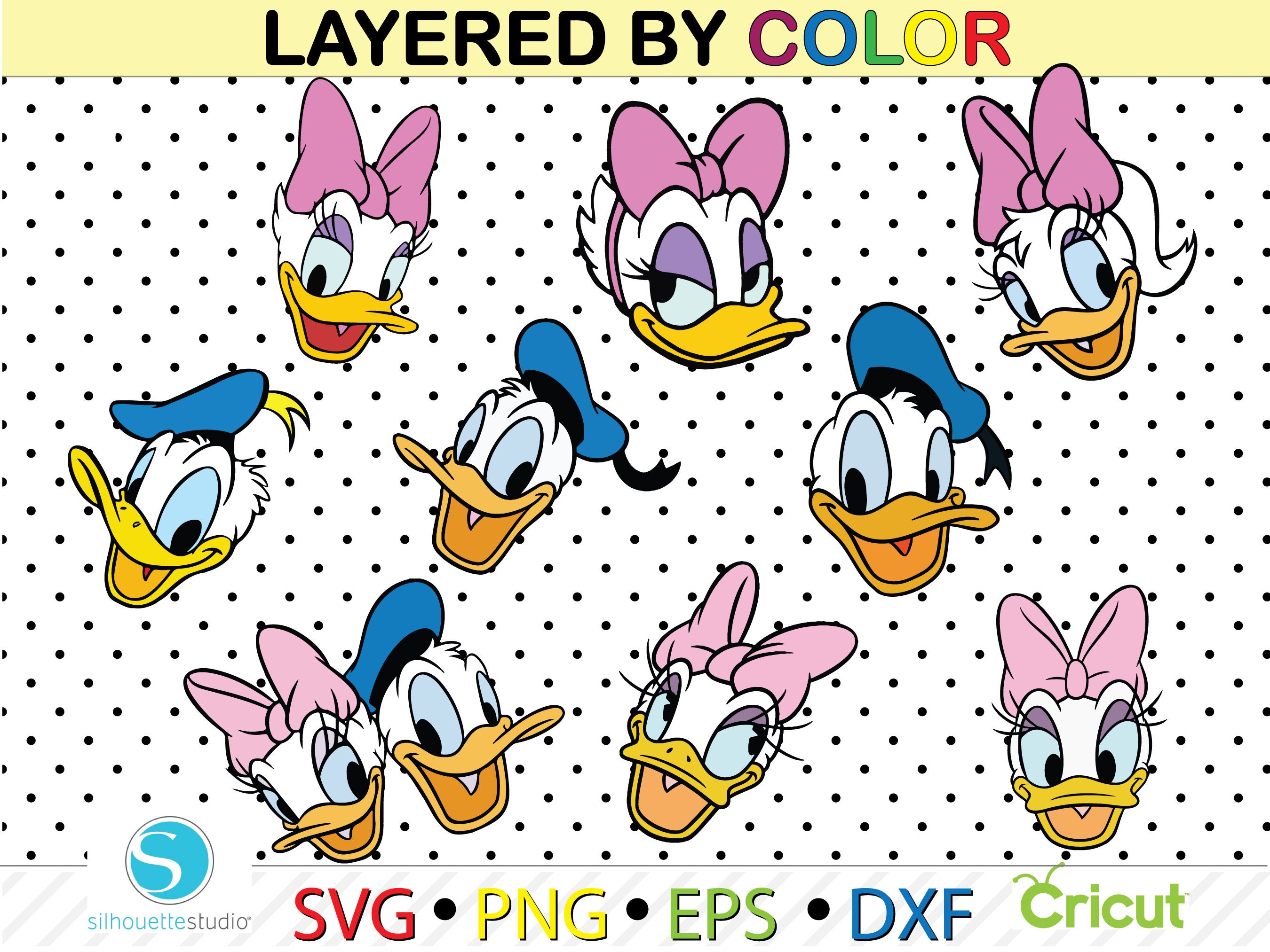 Daisy Duck Head Silhouette