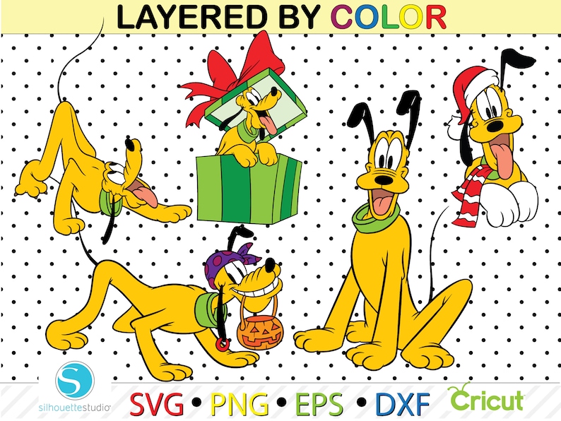 Pluto Svg Dog Svgpluto Clipart Png Pluto Bundle - Etsy