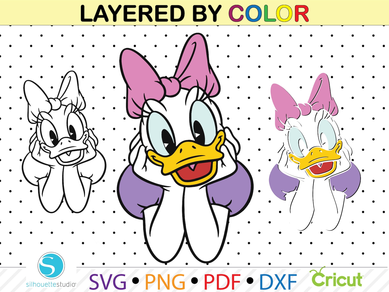 Daisy Duck Svg Daisy Duck Clipart Png Dxf Svg Jpg Daisy Duck - Etsy