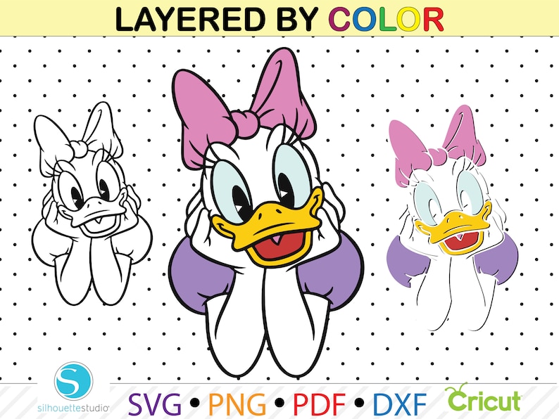 Daisy Duck Svg Daisy Duck Clipart Png Dxf Svg Jpg Daisy Duck - Etsy